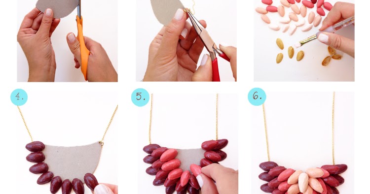 DIY: Ombrè Necklace From Pistachio Shells