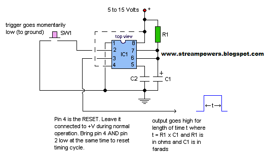 IC MonoStable Multivibrator - Circuits Project