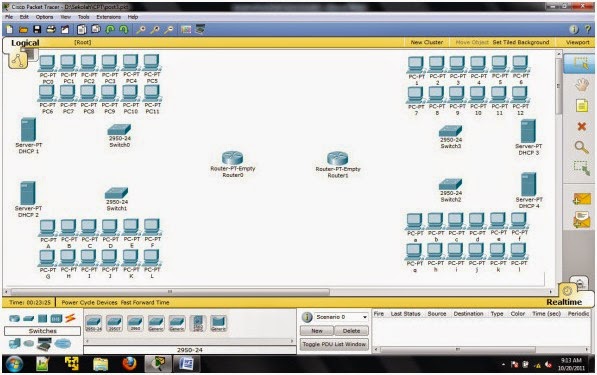 Setting Jaringan menggunakan 2 Router dan 4 server ~ Azis Eka Saputra