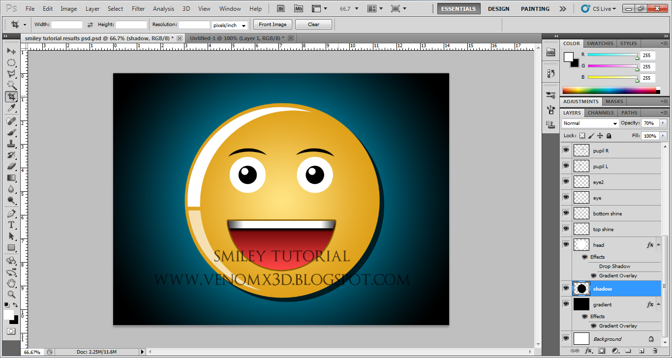 V3N0M's - 2D and 3D art: Photoshop Smiley Tutorial