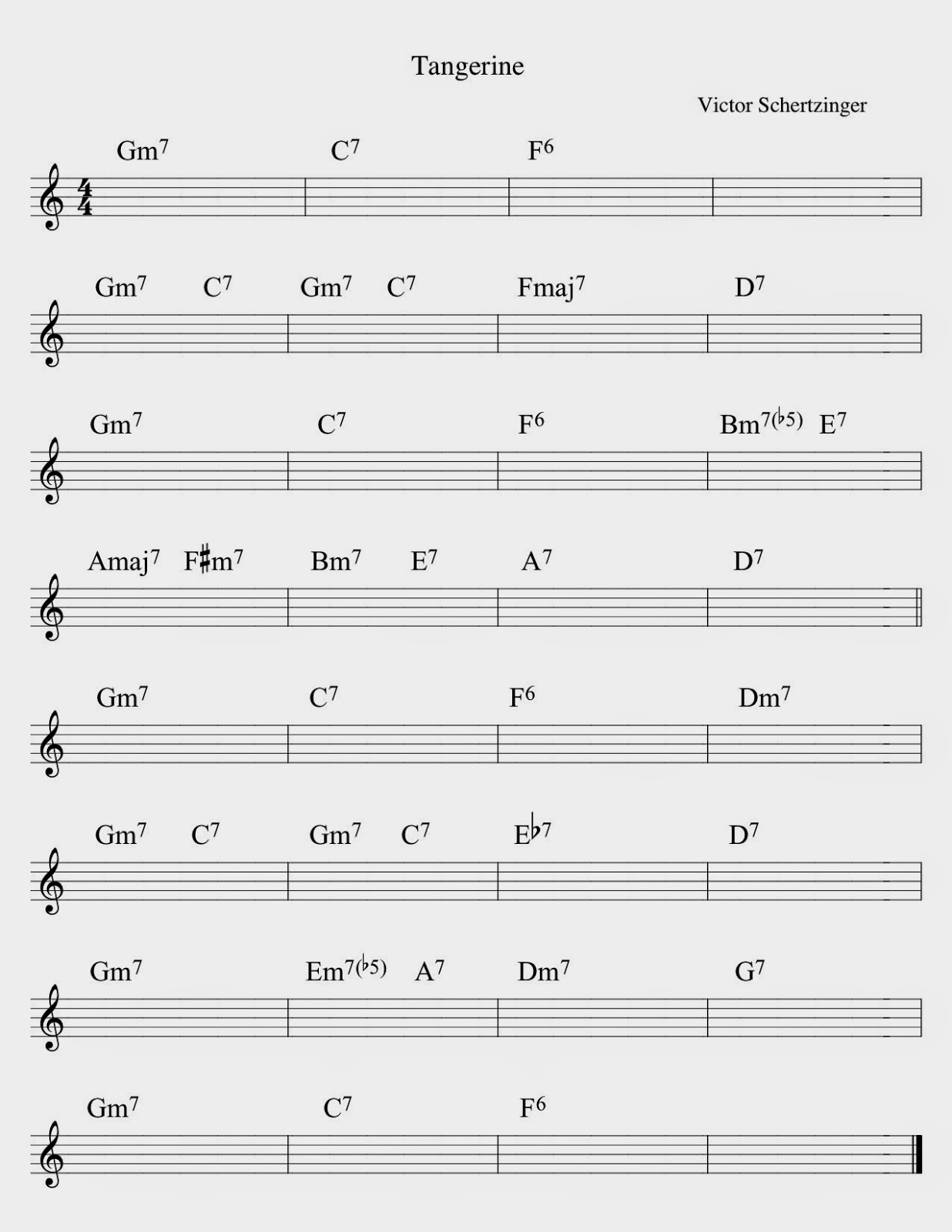Tangerine Guitar Chords