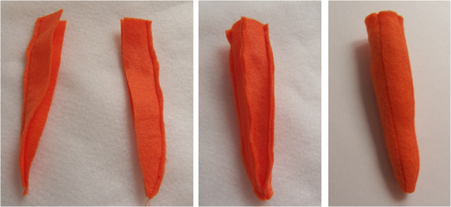 Art Threads: Monday Project - Felt Carrots/Feather Stitch