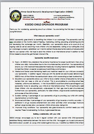 Cambodia's Orphanage : Children Agreement Form