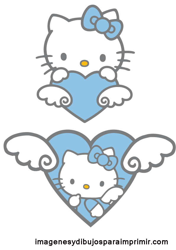 Hello kitty corazones para imprimir-Colorear dibujos,letras ...