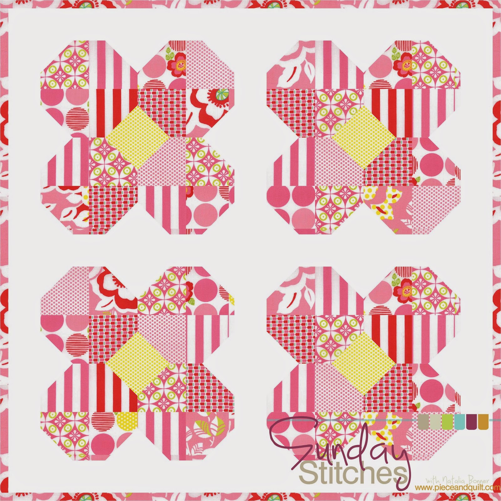 How to: Simple Spring Mini Quilt - Sunday Stitches | Piece N Quilt ...