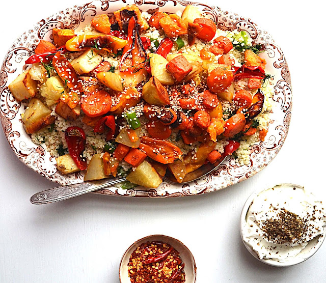 Sew French: Moroccan Roasted Vegetables With Toasted Sesame & Herbed ...