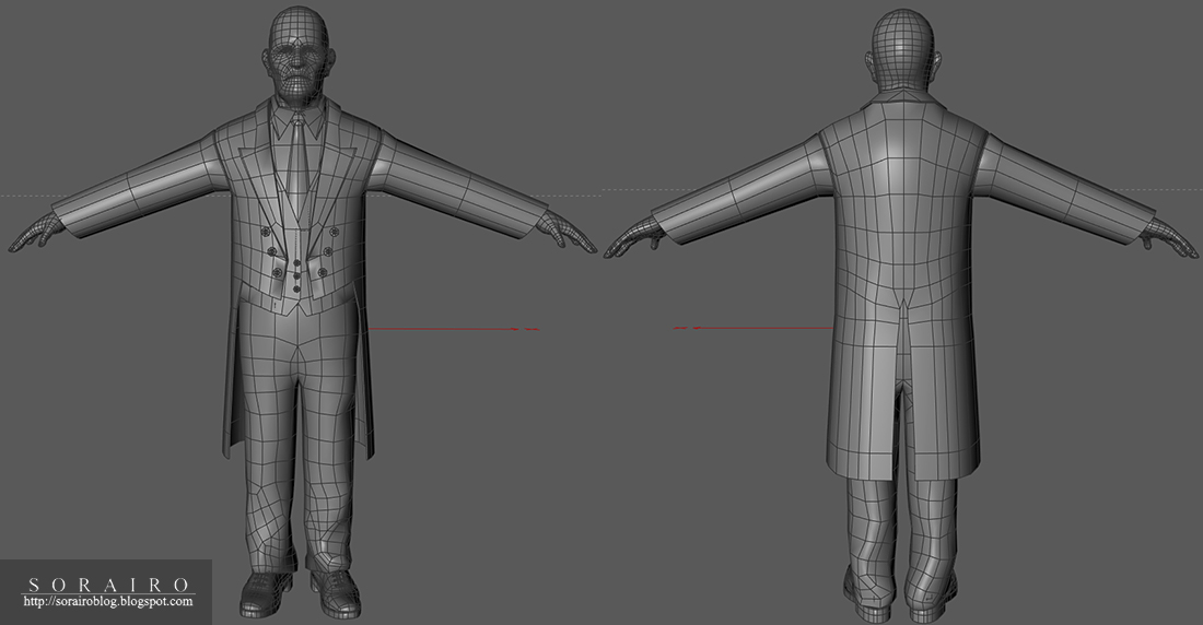 Onur Samli's 3D Art Blog: Old Butler - Low Poly Game Model