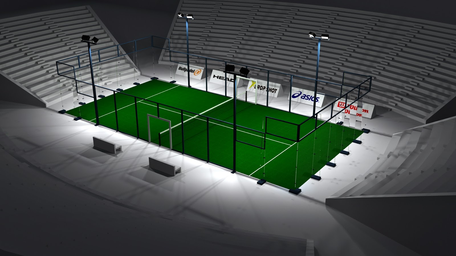 Infografía y Diseño 3D: Pista Padel Pro Tour