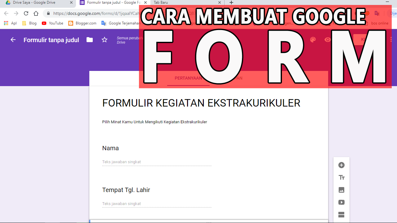 Cara Membuat Formulir Google - Blog Tutorial