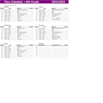 MHSrotties: Schedules, Homework and School on Vacation