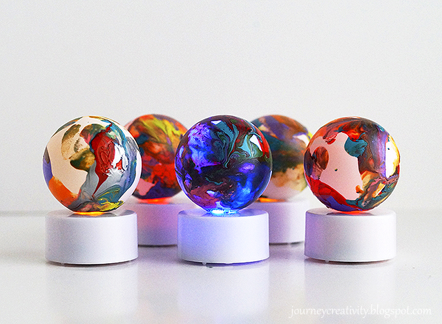 Colorful tea lights planet - Journey into Creativity