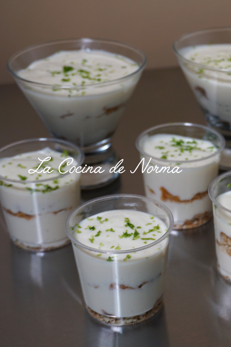 POSTRE CARLOTA O PAY DE LIMÓN FRÍO EN VASITOS - La Cocina de Norma