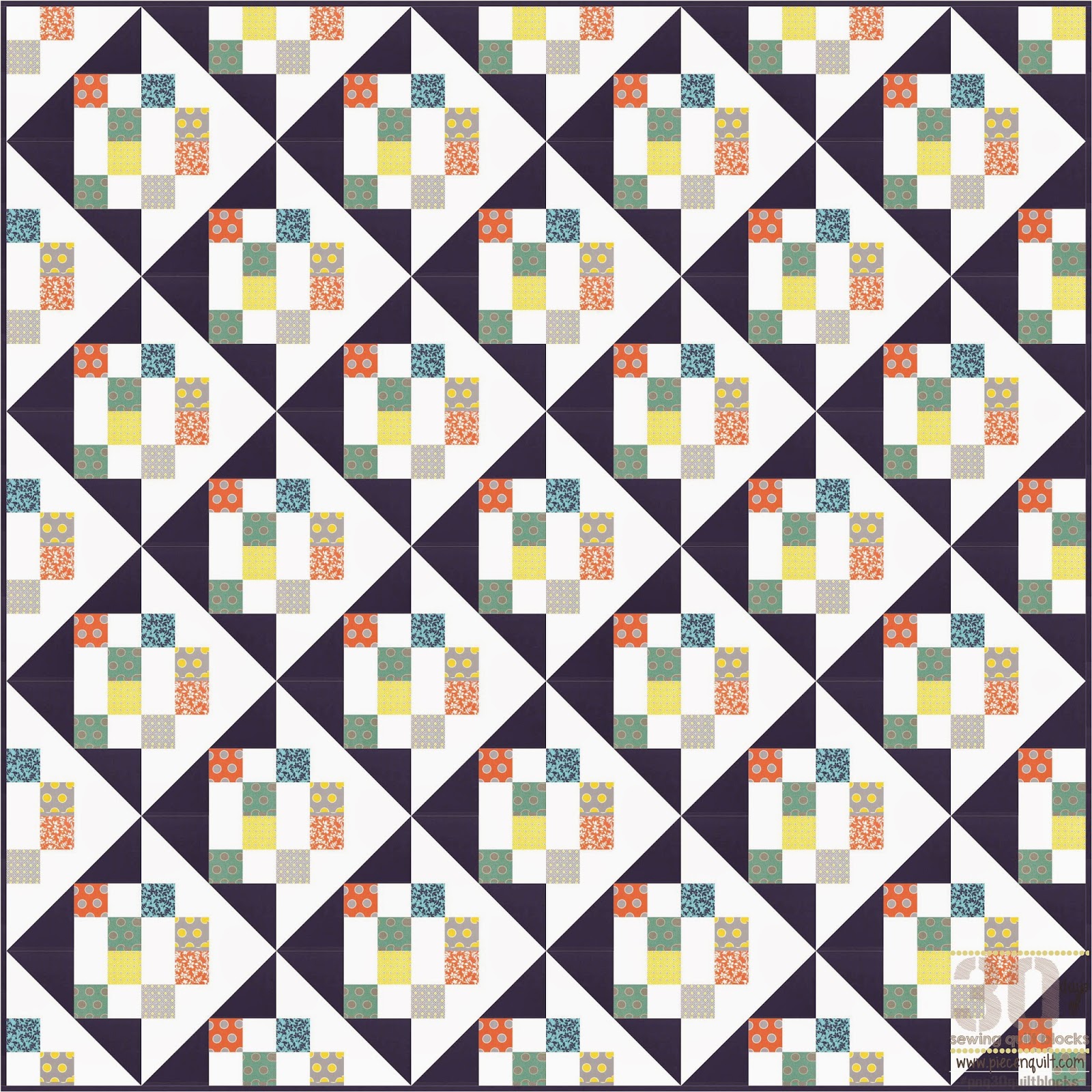 Piece N Quilt: How to: Sickle Quilt Block - 30 Days of Sewing Quilt Blocks