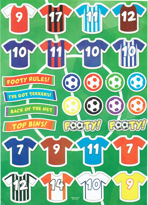 Football Cartophilic Info Exchange: Footy! magazine - Sticker Sheet