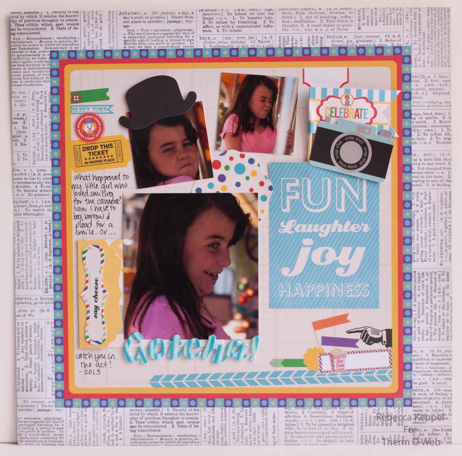 Fun, Laughter and Joy Layouts with Zots Bling - Therm O Web