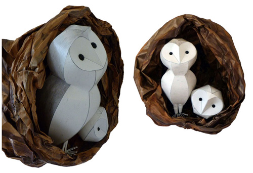 My Owl Barn: Kate Kelly: Owl Paper Sculpture