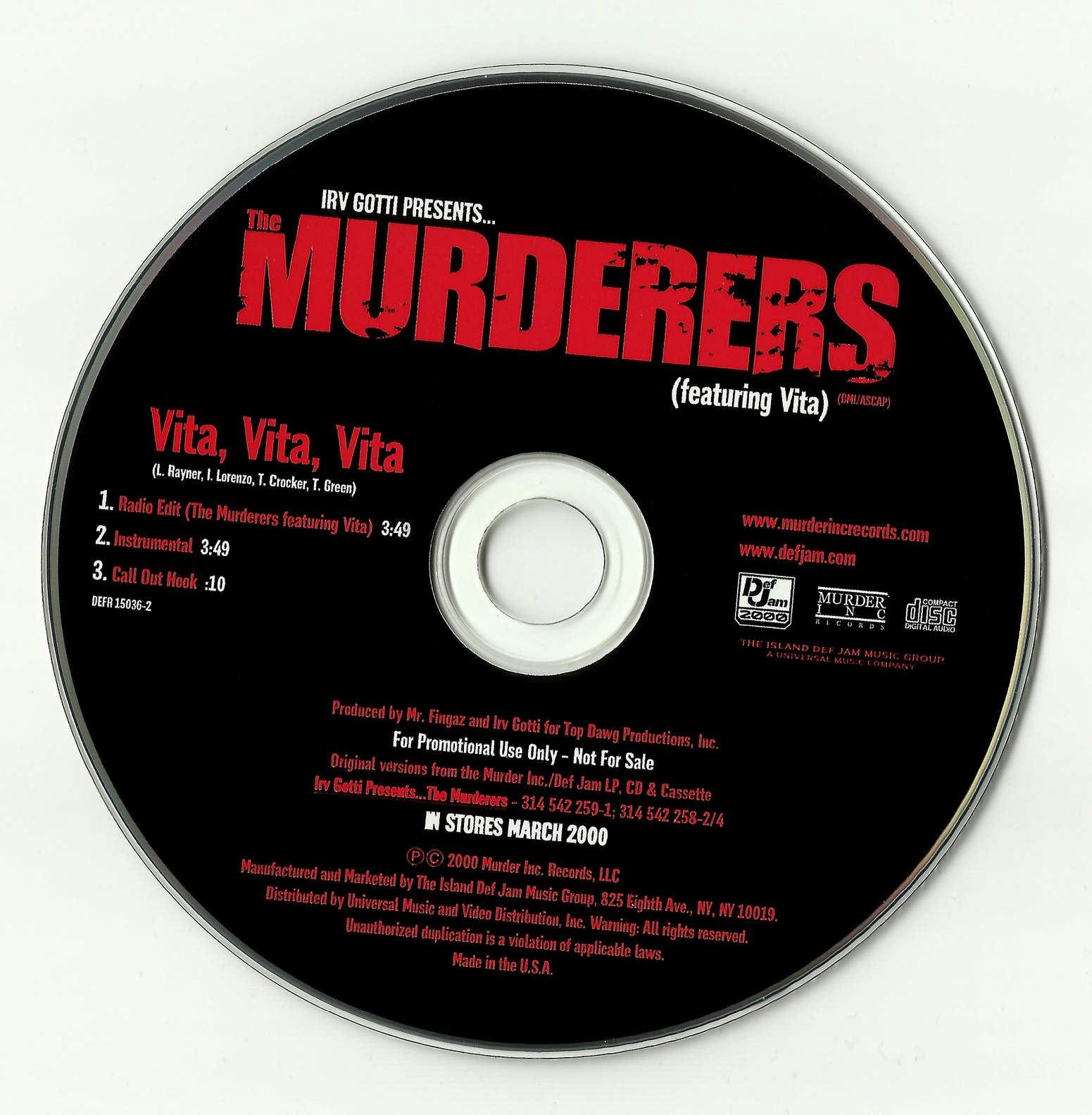 THE CRACK FACTORY: The_Murderers_featuring_Vita-Vita_Vita_Vita-(Promo ...
