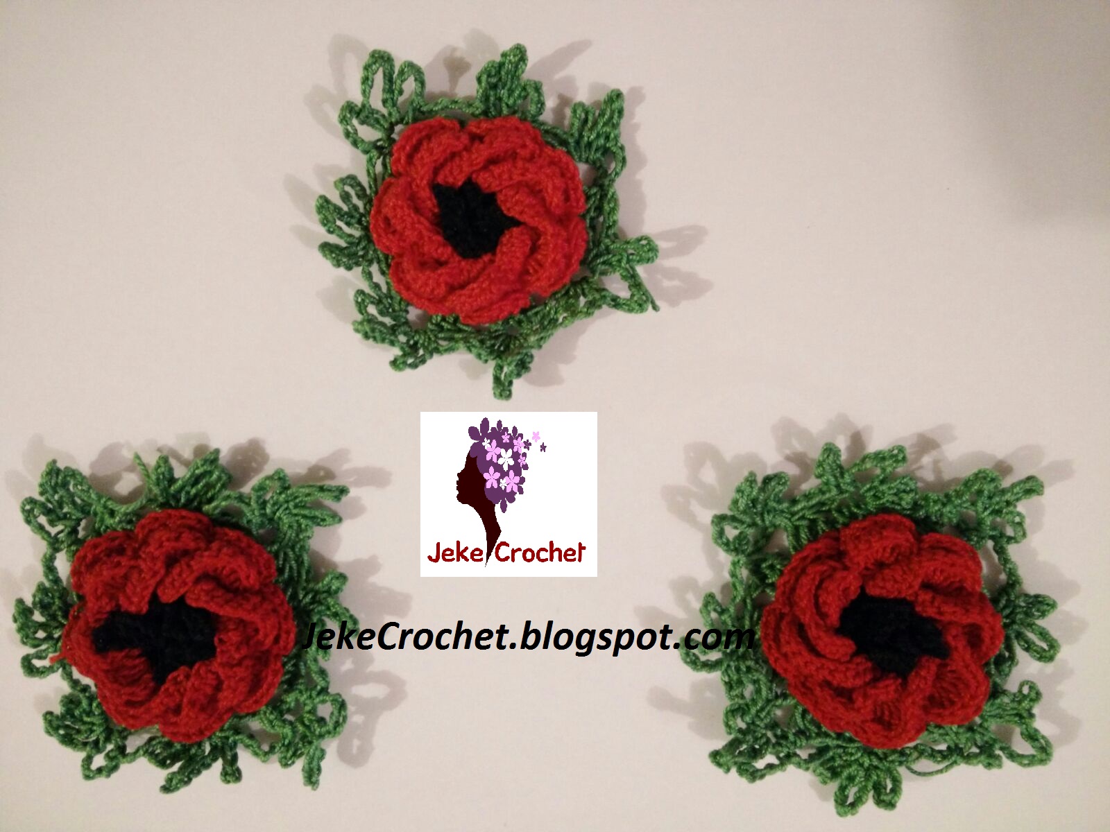 Jeke Crochet: Amapola - Papavero - Poppy Flower (Modelo 1, Modelo 2 ...