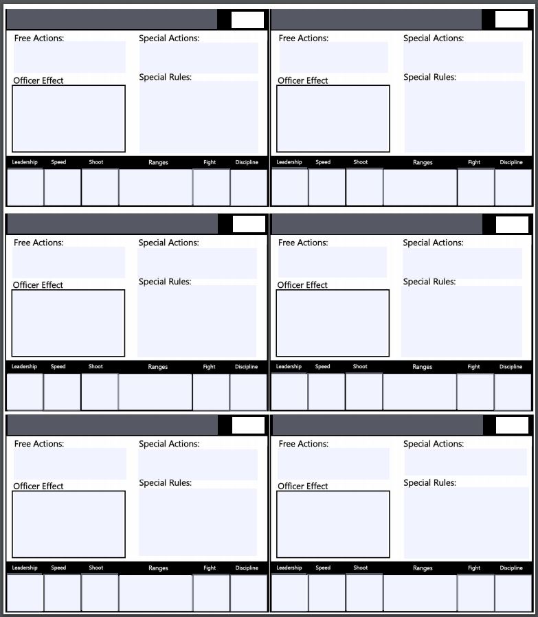oldSarges Wargame and Model blog: Unit cards for TMWWBK.