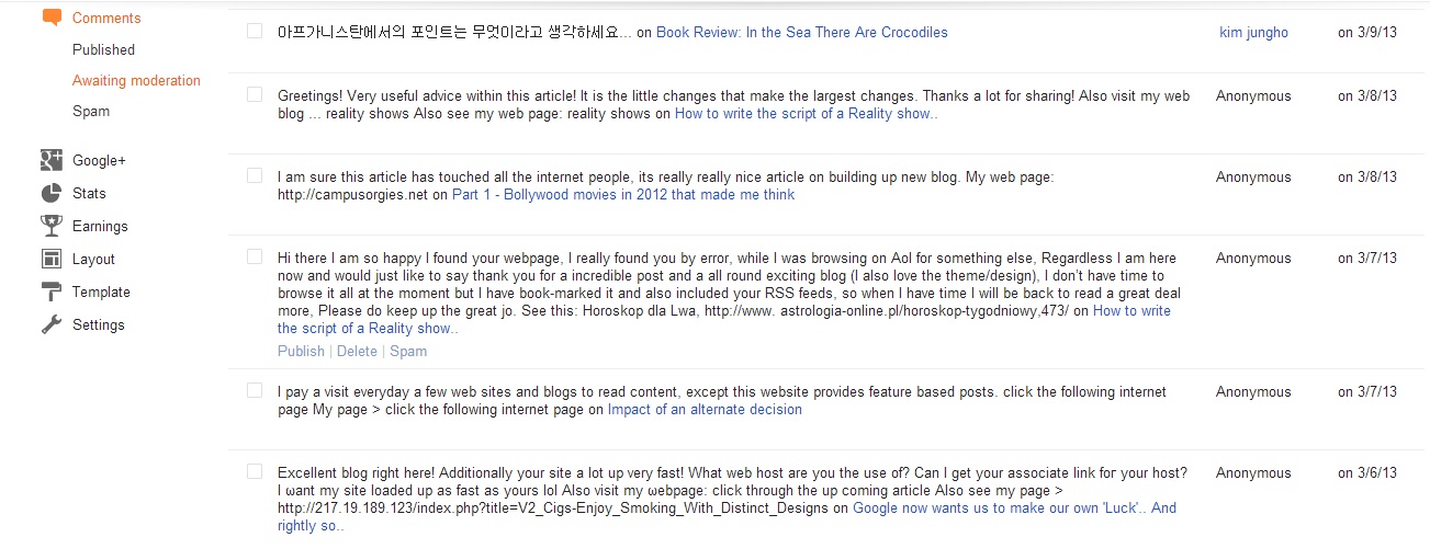 Bloggers Park: Whats the deal with 'anonymous' comments?