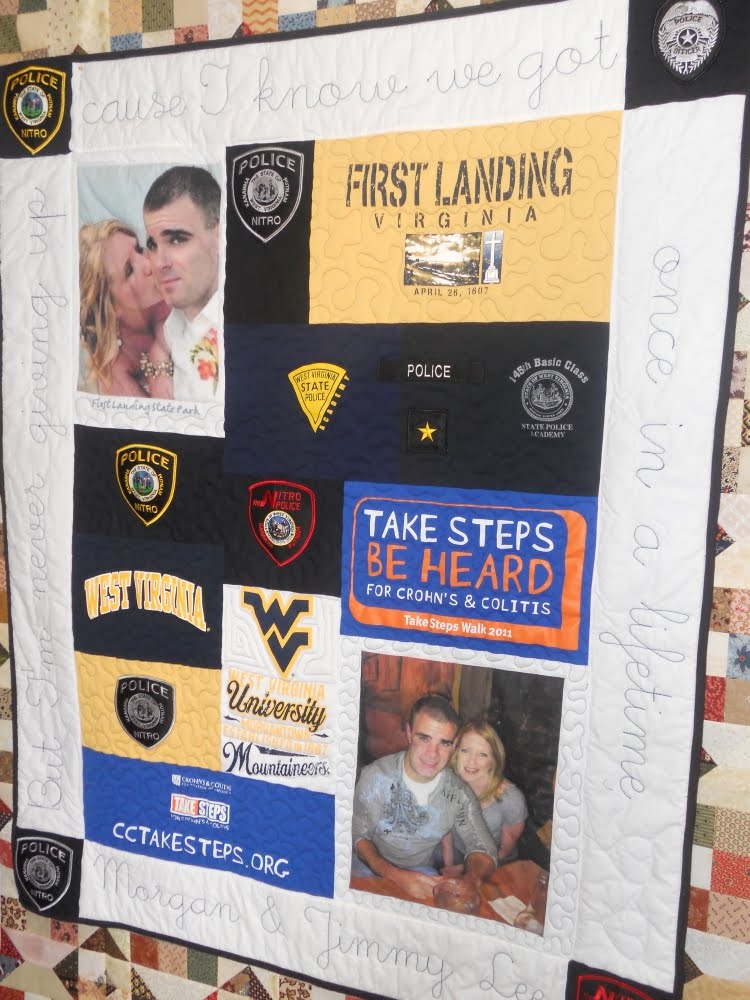 Katie's Quilts and Crafts: T-shirt Quilt for Police Officer