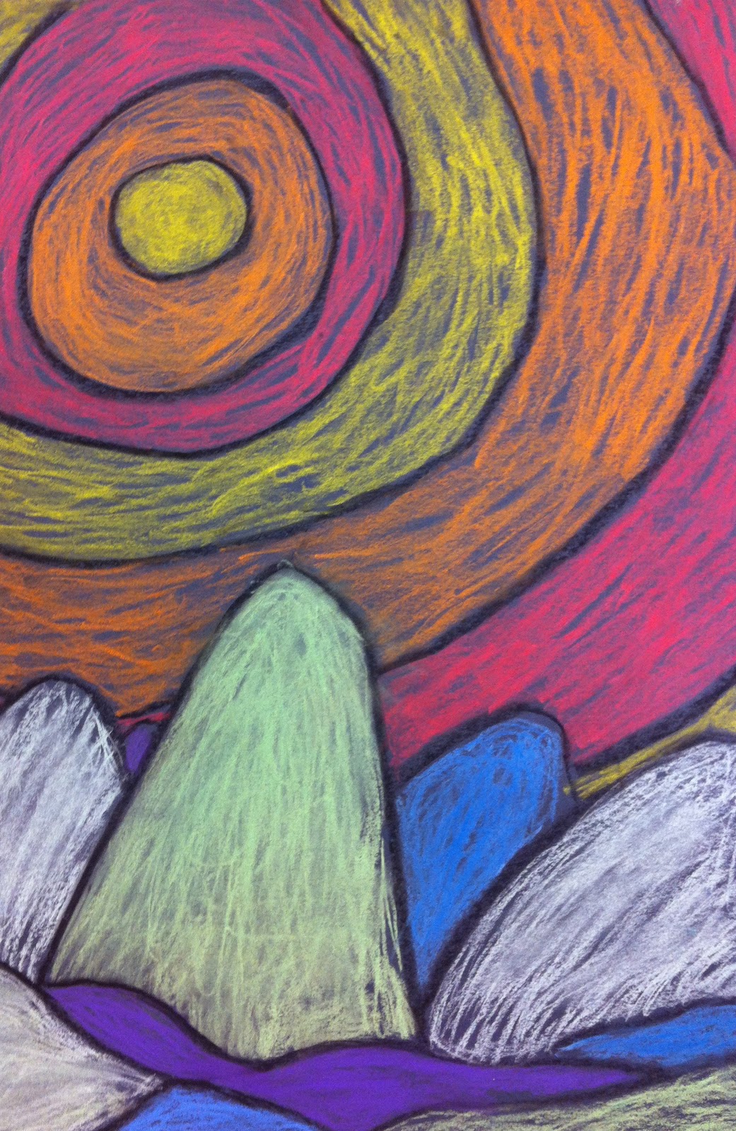 Pieces of Me Art Gallery: Abstract Landscapes- Grade 3/4 Art