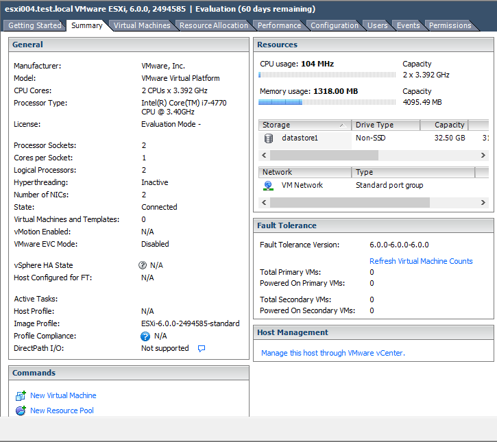 Manage Esxi Hosts using Vsphere Client