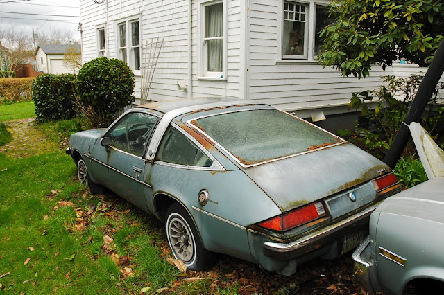 OLD PARKED CARS.: 1976 Buick Skyhawk.