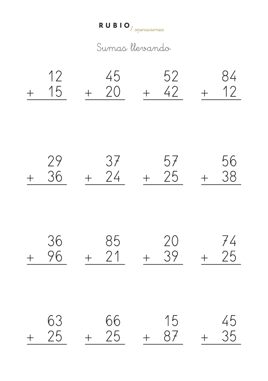 La clase de Marta: SUMAS LLEVANDO