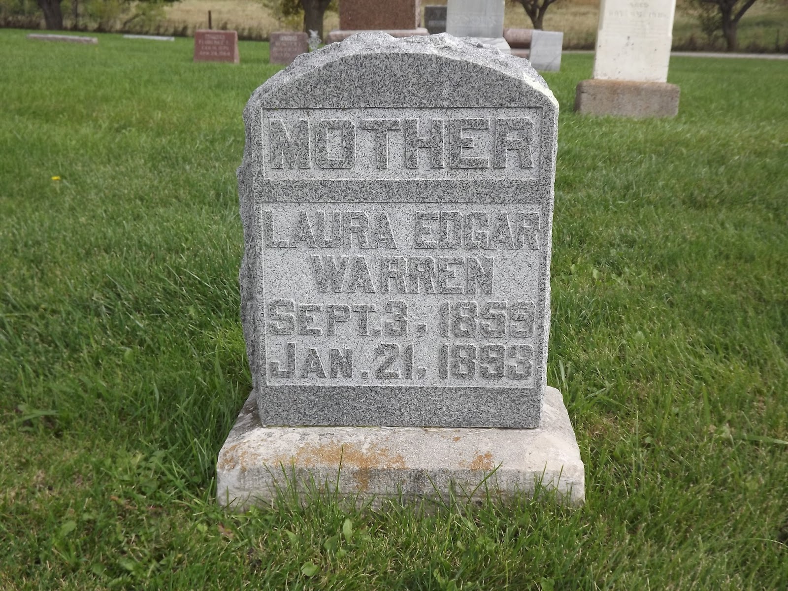 Cedar Cemetery: Laura Edgar Warren