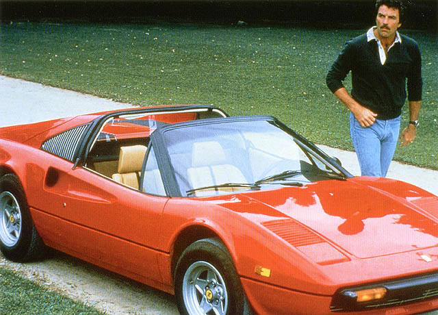 Hollywood Movie Costumes and Props: 1982 Ferrari used in TV's Magnum P ...