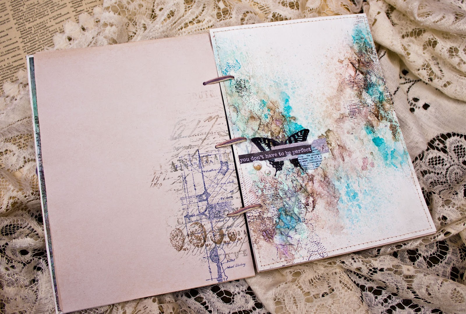 Elena Morgun: Mixed-media notebook/Микс-медийный блокнот с разделителями
