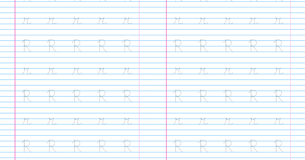 Atividade letra R pontilhado para cobrir duplo | imprimir