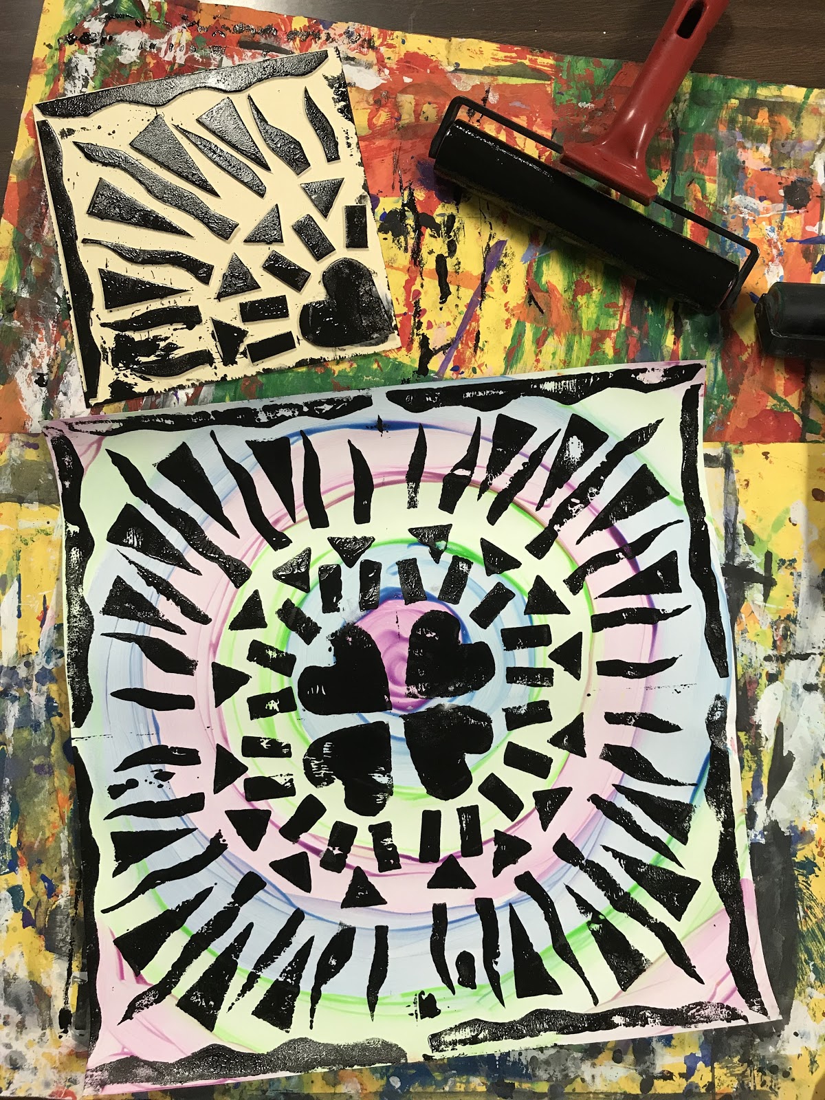 Elements of the Art Room: 4th grade Collagraph printmaking