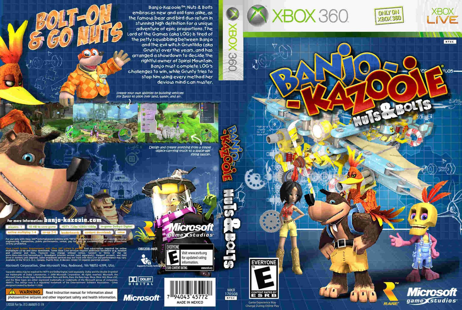 Games Covers: Banjo Kazooie - Nuts Bolts - Xbox 360