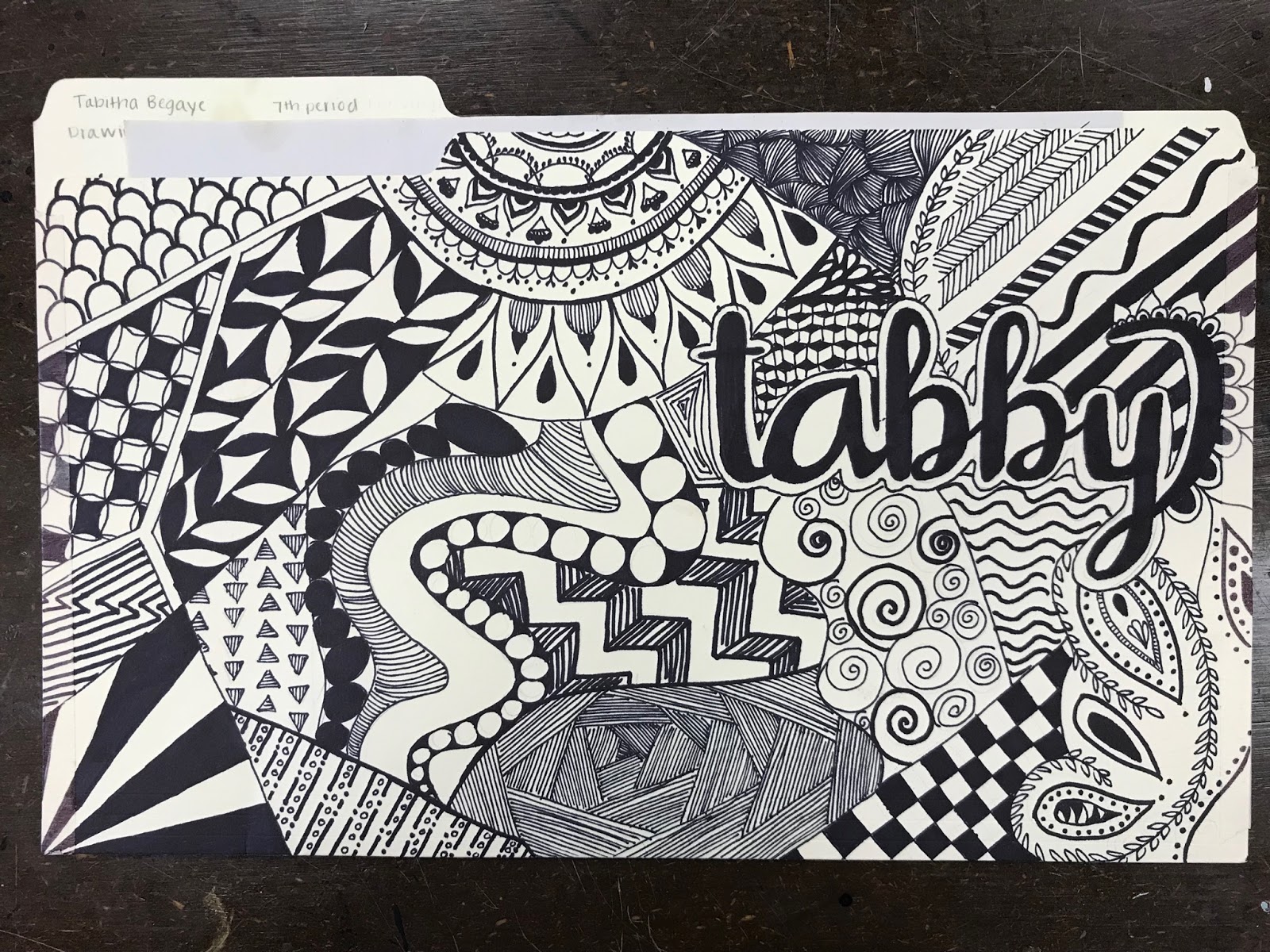 Mini portfolio name design assignment student work