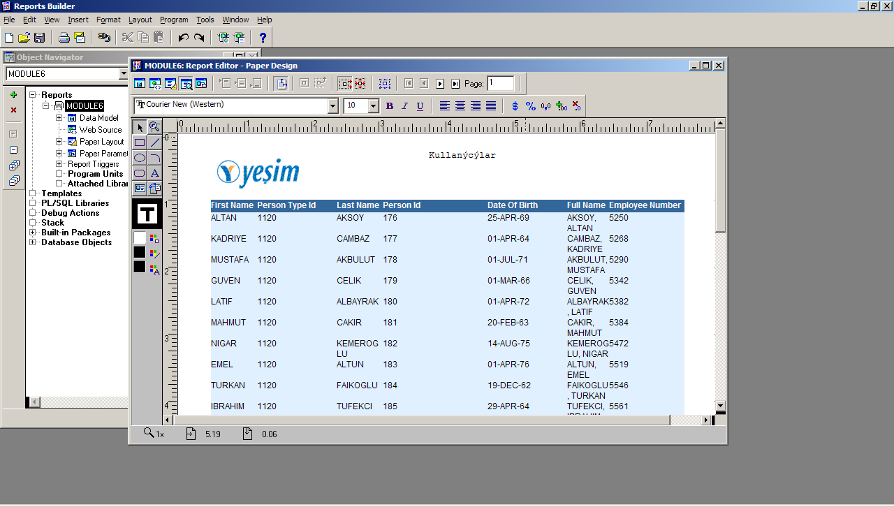 Oracle Uygulamaları: Oracle Reports - 1.Giriş ( Reports Builder 10g ile ...