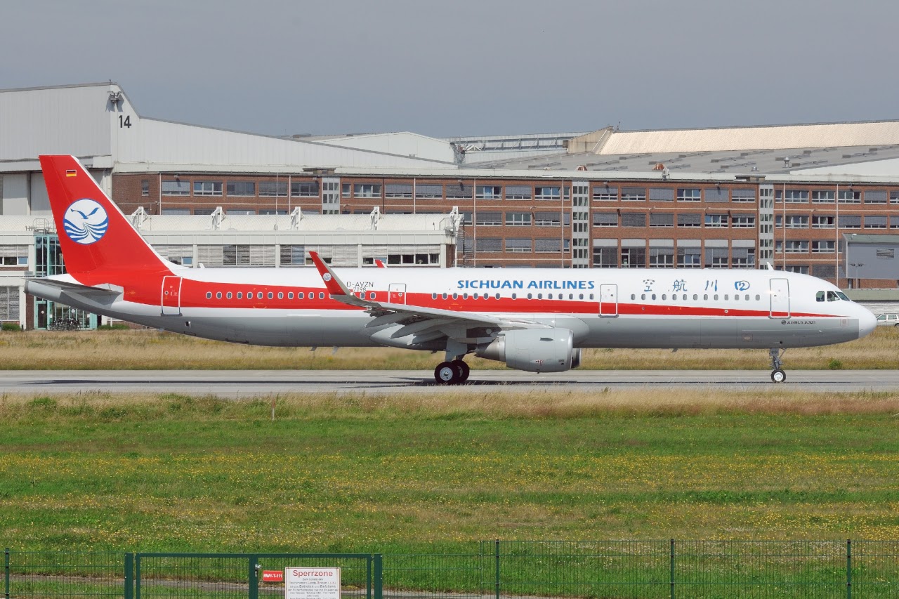 Airbus Hamburg Finkenwerder News: A321-211SL, Sichuan Airlines, B-8601 ...