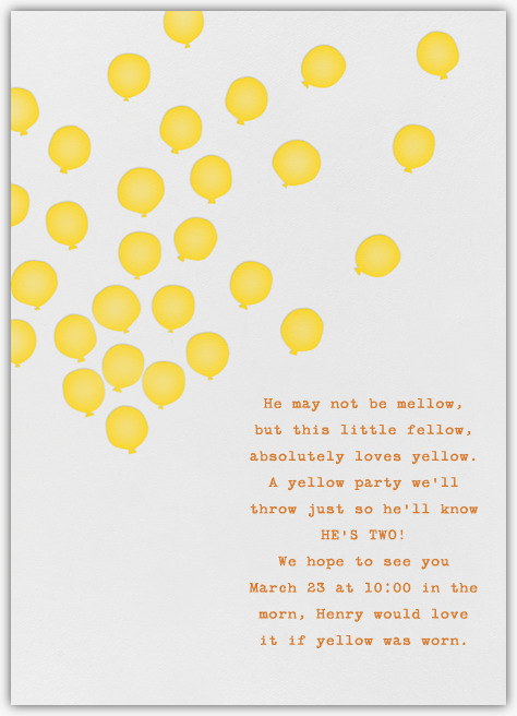 Yellow Birthday Party