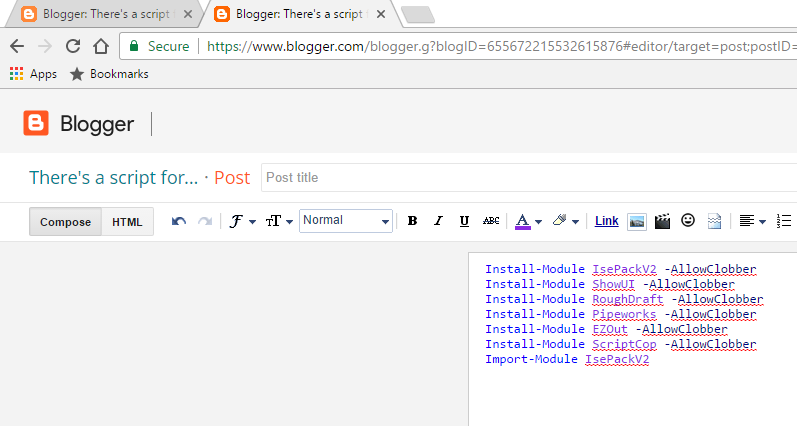 There's a script for that: Add Color coded PowerShell code to your ...