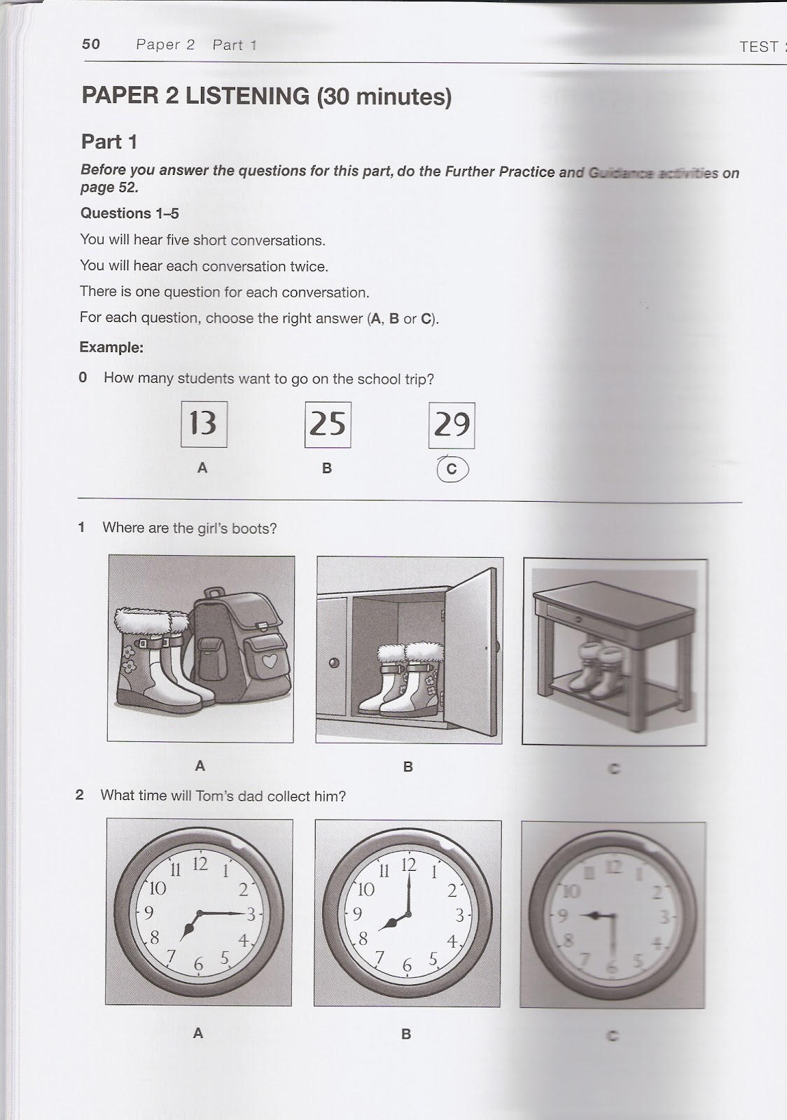 Exámenes de Cambridge : Listening & Speaking Test 2 (KET)