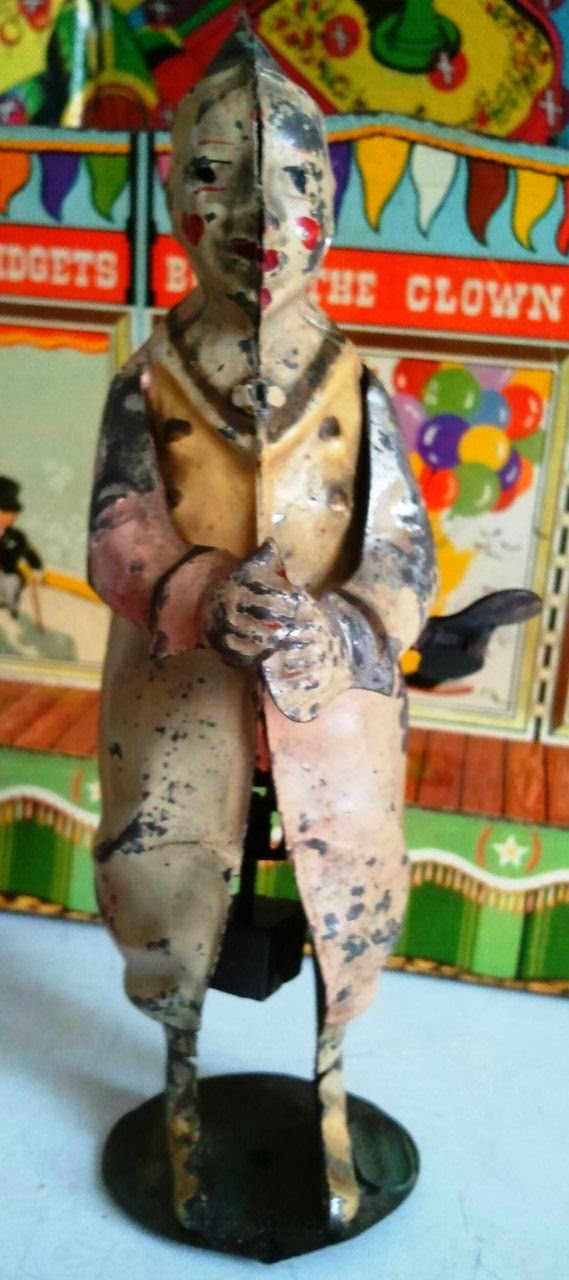 Tracy's Toys (and Some Other Stuff): Antique German Tin Clockwork Clown Toy