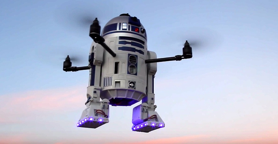 Galaxy Fantasy: Un dron de R2- D2 llamado Arturo, se eleva por los ...