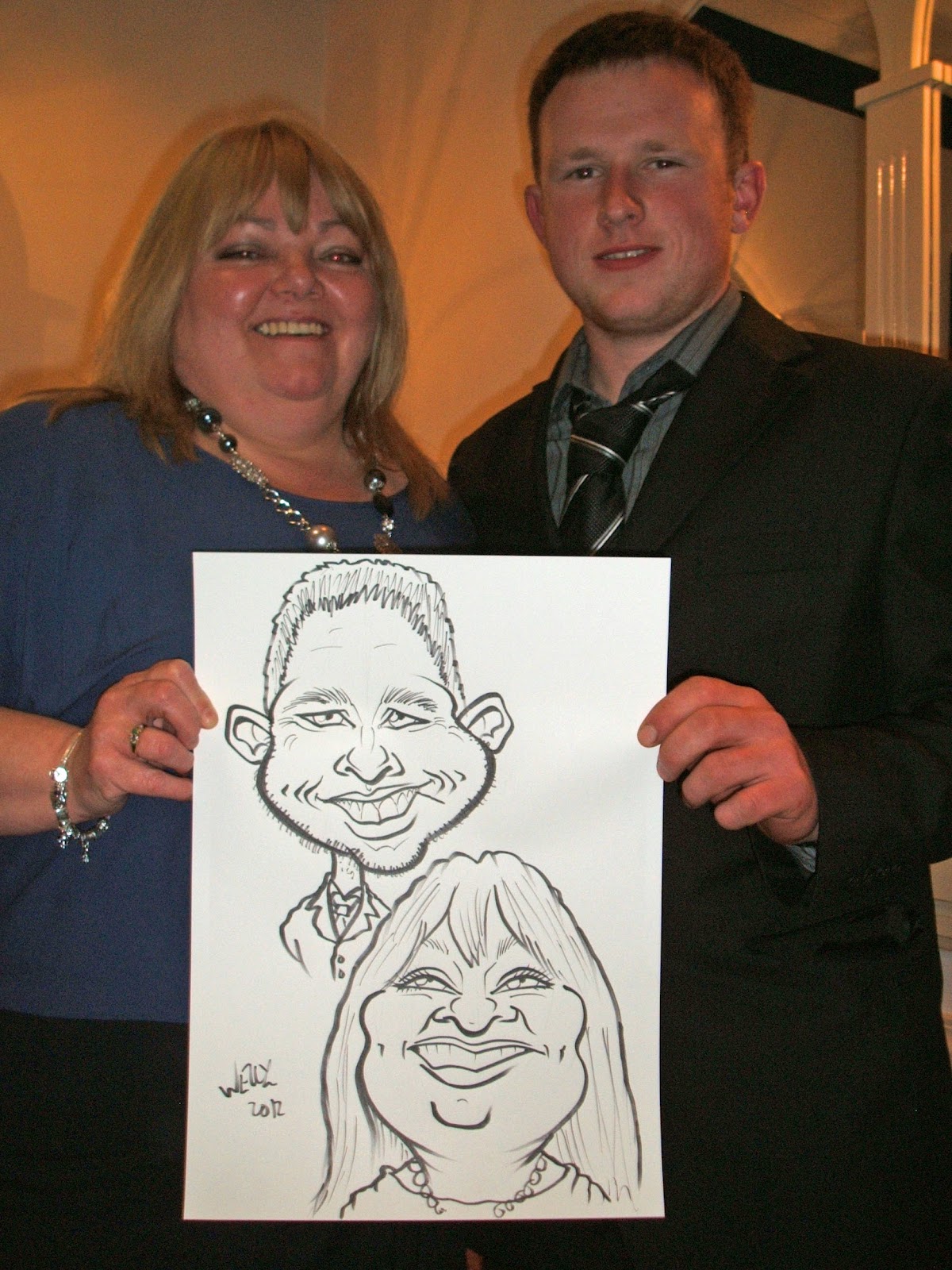 Welly's Caricatures And Cartoons: Julie and Darren's Wedding, The ...