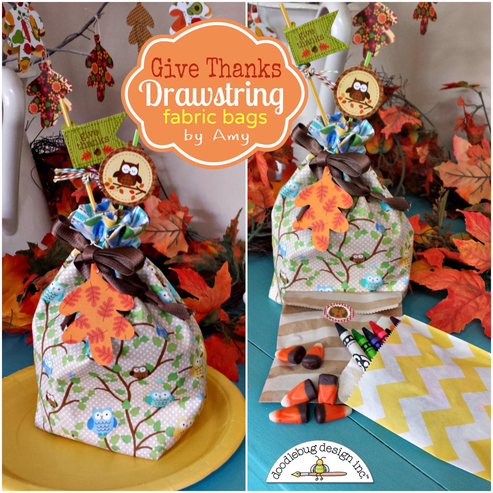 Doodlebug Design Inc Blog: Give Thanks Project: Draw String Goodie Bags ...