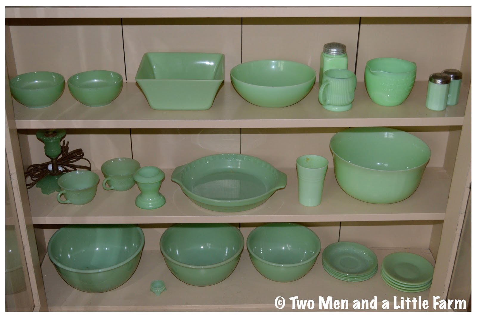 Two Men and a Little Farm: OUR JADEITE COLLECTION