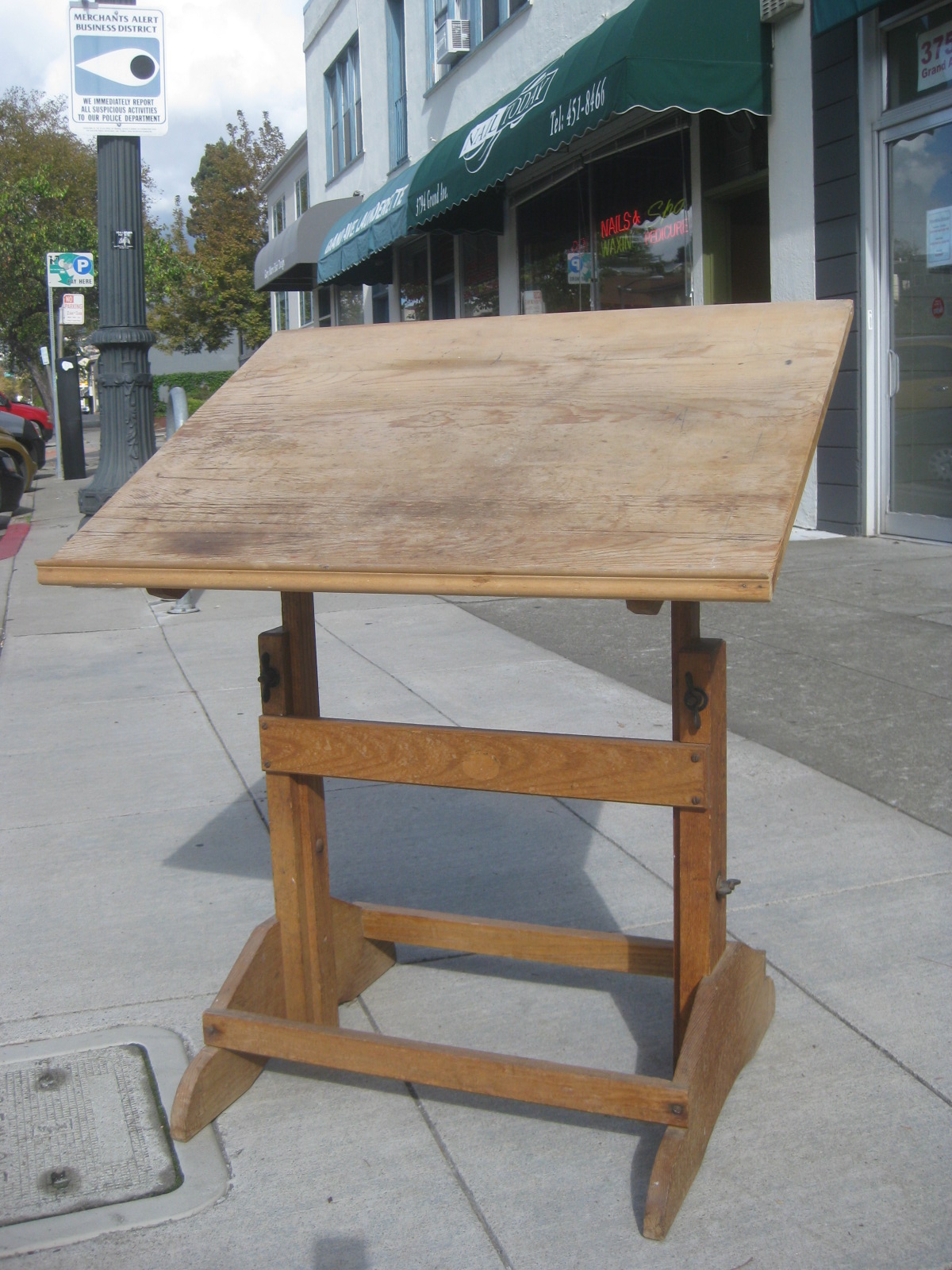 UHURU FURNITURE & COLLECTIBLES: SOLD - Vintage Drafting Table - $60