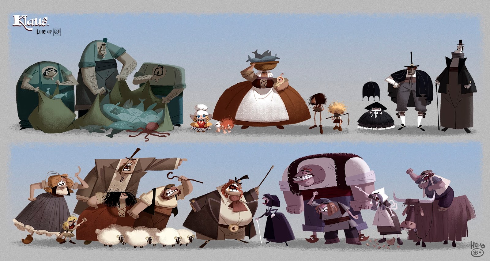 hebro character design: KLAUS Teaser Character Design