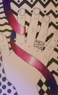 Create Art With Mrs. P!: Mini Hand Drawing With Pattern & Ribbon