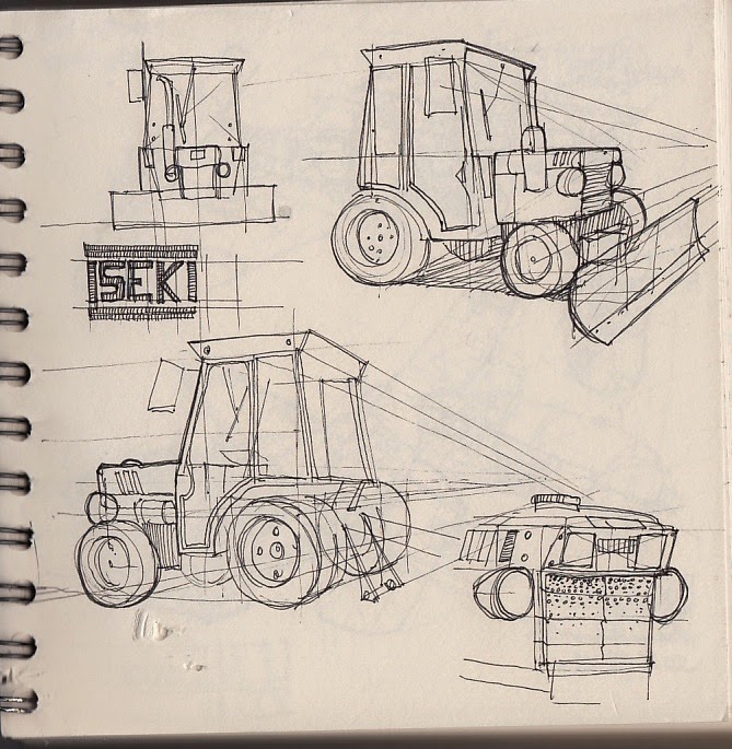 Louis learns to draw: Seki tractor